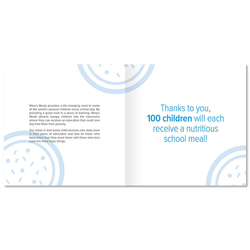 100 meals gift card – Mary's Meals